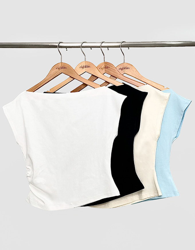 Cow neck top - Eightiin Fashion (1378265-H)