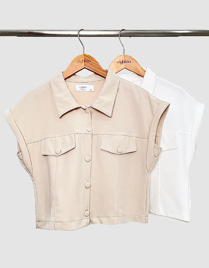 Lilith drop shoulder shirt - Eightiin Fashion (1378265-H)