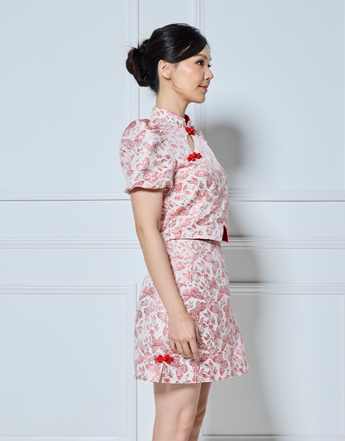 蝶圆 Ethereal Bloom Cheongsam Set - Eightiin Fashion (1378265-H)