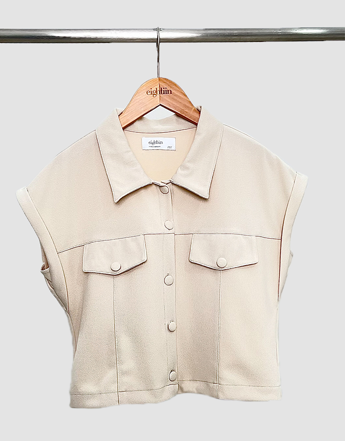 Lilith drop shoulder shirt - Eightiin Fashion (1378265-H)